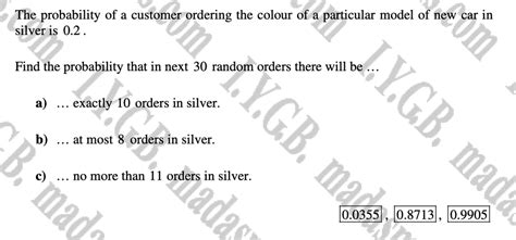 A Level Maths Binomial Distribution