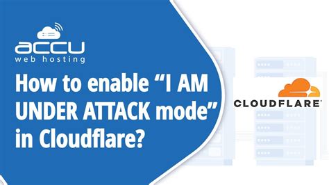 How To Enable I Am Under Attack Mode In Cloudflare Youtube