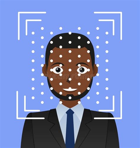 Biometrical Identification Face Recognition Stock Vector Illustration Of Denied