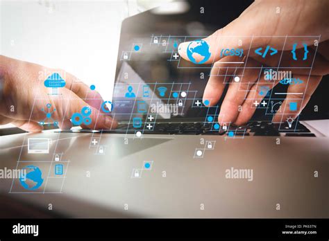 coding software developer work with ar new design dashboard computer icons of scrum agile