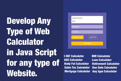 Develop Any Type Of Calculator In Javascript And Php For 40