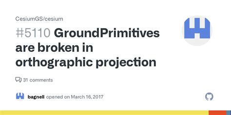 Groundprimitives Are Broken In Orthographic Projection · Issue 5110 · Cesiumgscesium · Github