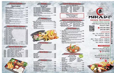 Mikado Japanese Restaurant Menu Canada And Latest Prices 2023