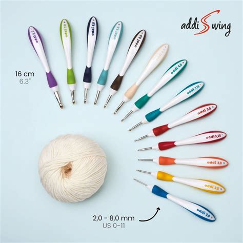Addi Swing Aluminium Crochet Hook Woolstack