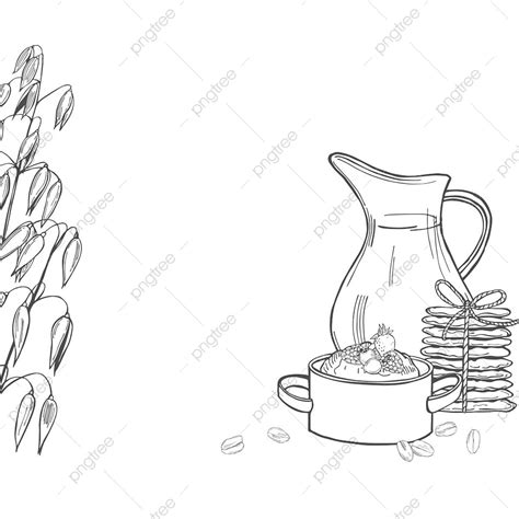 오트밀 죽과 쿠키 벡터 배경 본질적인 더미 아침 Png 일러스트 및 벡터 에 대한 무료 다운로드 Pngtree