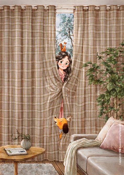 冬日的温暖 ～ 森林女孩日记系列插画 2021 堆糖，美图壁纸兴趣社区