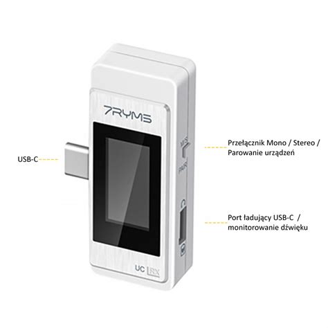 Bezprzewodowy mikrofon 7Ryms RimoMic PRO [USB-C] BIAŁY (RIMOMICPROUCW ...
