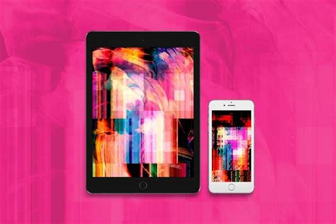 Glitched Textures Abstract Art