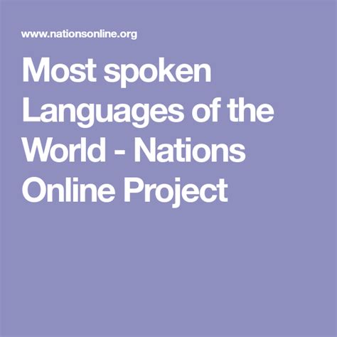 Languages Most Widely Spoken In The World Artofit