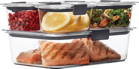 Bpa Free Food Storage Containers With Lids Airtight Clear Set Of