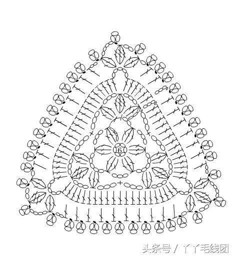 鉤針編織蕾絲精品圖解大全三角形的圖案也很美附高清圖解 每日頭條