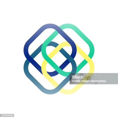 아이콘 그림은 둥근 모서리가 있는 인터레이스 사각형의 간단한 디자인 요소 벡터 로고 템플릿입니다 벡터 그림입니다 벡터 로고 0