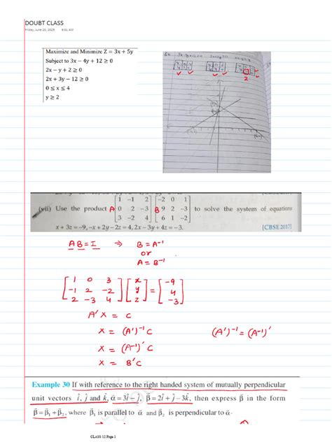 Doubt Class Class10 Pdf