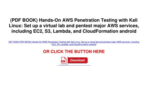 Ppt √pdf Book Hands On Aws Penetration Testing With Kali Linux Set Up A Virtual Powerpoint