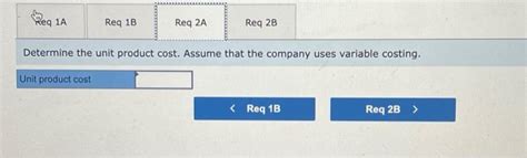 Solved Determine The Unit Product Cost Assume That Chegg Com