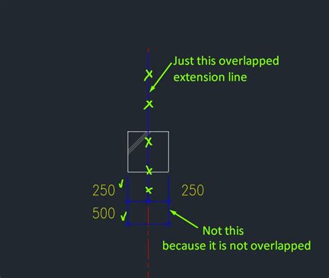 Dimension Extension Line Overlapping Autodesk Community