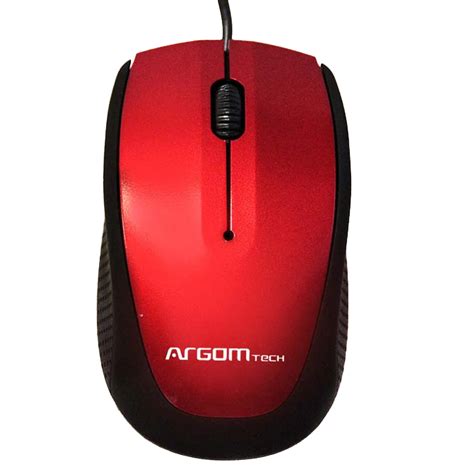 Argom Wired Optical Mouse Red Circuit Zone