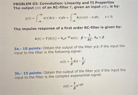 Solved Problem 03 Convolution Linearity And Ti Properties