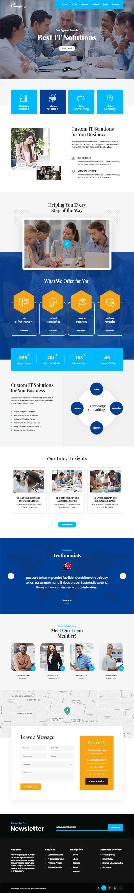 It Services Wordpress Theme For Online Digital Consulting Branding Agency