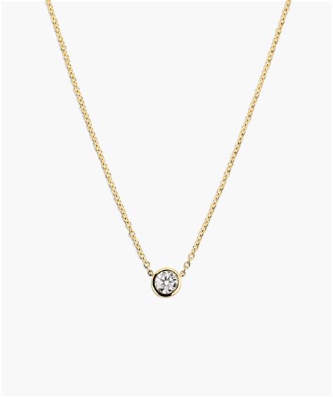 14k Gold Bezel Lab Grown Diamond Necklace Jewelry Mejuri
