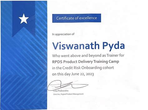 Viswanath Pyda On Linkedin Certificateofexcellence Professionalgrowth Teamwork