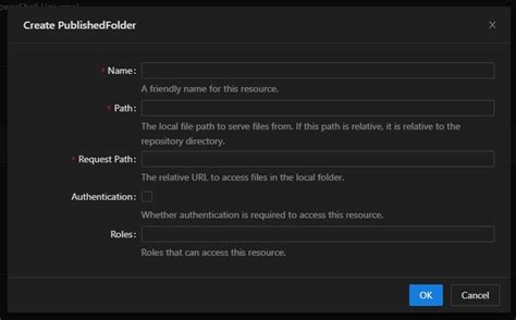 Published Folders Powershell Universal