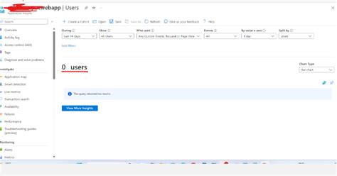 Azure Getting No Results Found In Web App Application Insights And Logs Stack Overflow