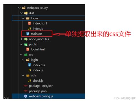 Webpack优化 提取css代码到单独的文件中webpack插件用于将打包后的css文件提取到单独文件 Csdn博客