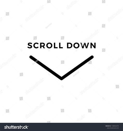 Scroll Down Icon Vector Scrolling Mouse Stock Vector Royalty Free