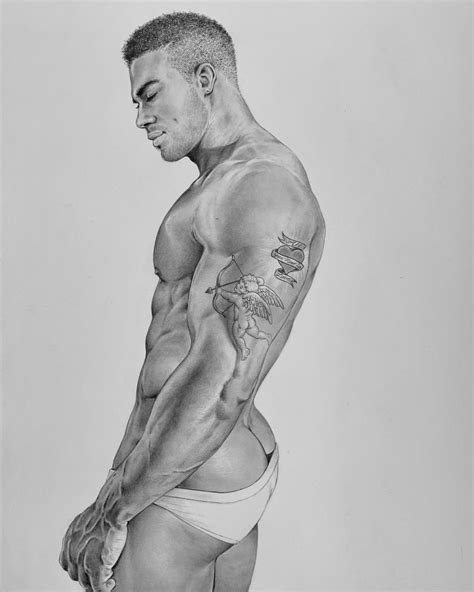 Rule 34 Ass Ass Cleavage Back Muscles Black And White Brad Welch Art