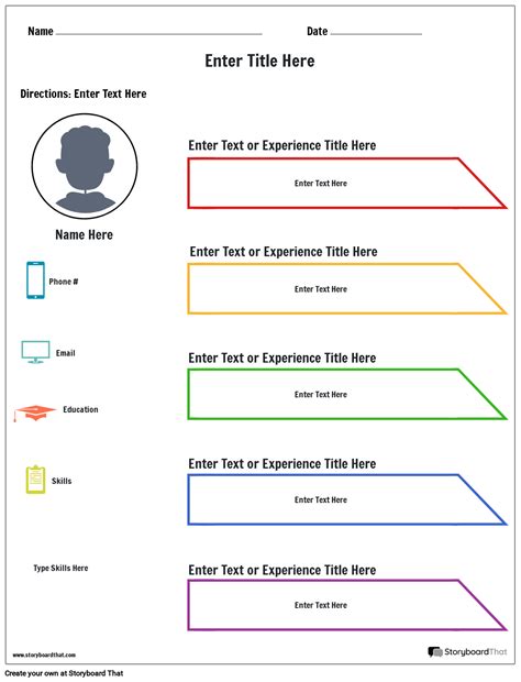 Free Printable Resume Worksheet Templates Worksheets Library