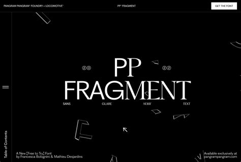 Pp Fragment Font · Dark Themed Websites