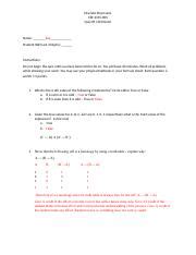 CSE 2315 Quiz 1Key Docx Discrete Structures CSE 2315 005 Quiz 1 30 Points Name Key Babe