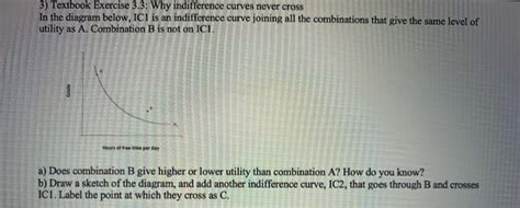 Solved Textbook Exercise Why Indifference Curves Chegg