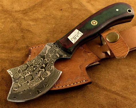 Handmade Damascus Steel Axe Heat Treated Functional Bush Craft Camping