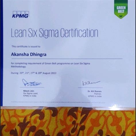 Leansixsigma Kpmg Akansha Dhingra