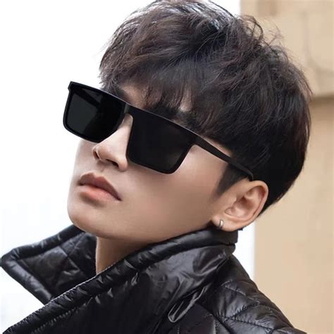 New Mens Square Sunglasses Classic Rectangle Mens Vintage Sun Glasses