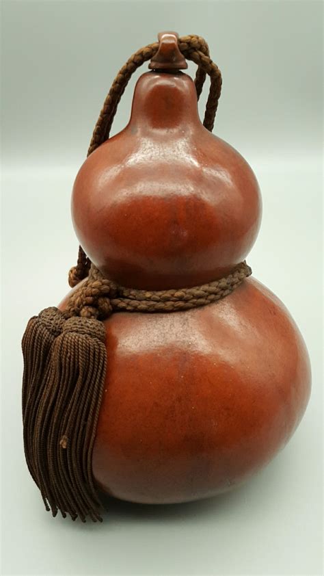 Superb Japanese Meiji 19thc Hyotan Double Gourd Sake Flask Tokkuri