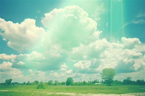 Premium Photo Iridescent Clouds Shimmering In The Sunlight