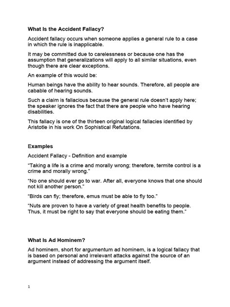 What Is The Accident Fallacy Pdf