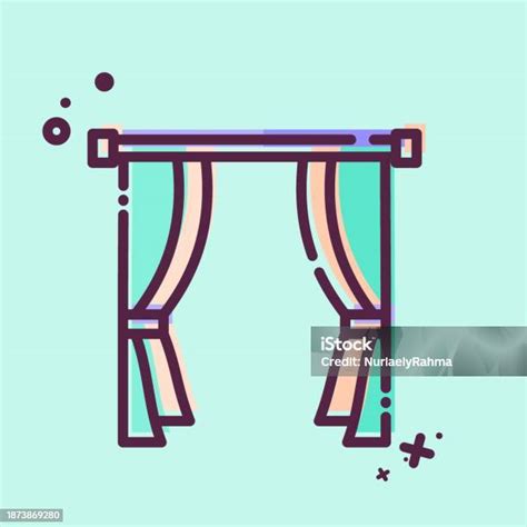 아이콘 클래식 커튼 기호와 관련이 있습니다 Mbe 스타일 심플한 디자인 편집 가능 간단한 일러스트레이션 0명에 대한 스톡 벡터 아트 및 기타 이미지 Istock