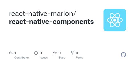 GitHub React Native Marlon React Native Components