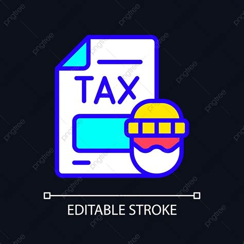 Tax Evasion Rgb Color Icon For Dark Theme Fraud Concept Web Png And