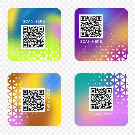 Scan Qr Code Png Image Colorful Qr Code Scan Label Matrix Qr Code