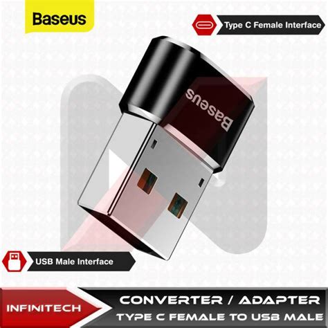 Promo Baseus Type C Female To Usb Male Adapter Converter Otg Transfer Data Diskon 50 Di Seller