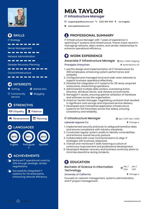 10 It Infrastructure Manager Resume Samples And Templates For 2025