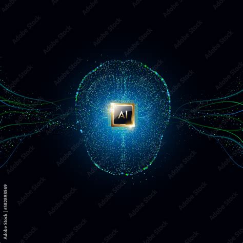 추상 인공 지능 가상 개념 기계 학습 기술 개념입니다 Stock Vector Adobe Stock
