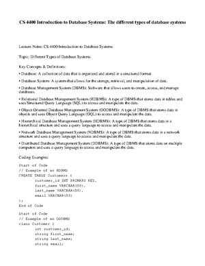 CS Introduction To Database Systems The Components Of A Database System It Is Composed Of