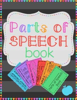 Parts Of Speech Book Fun Reference Notes By School Counselor Cait