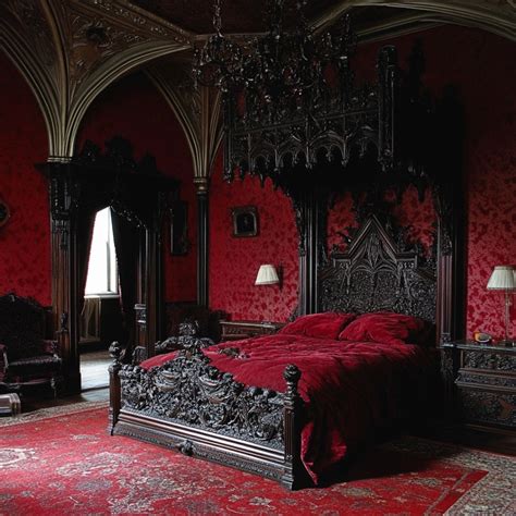 Red And Black Gothic Bedroom Ideas